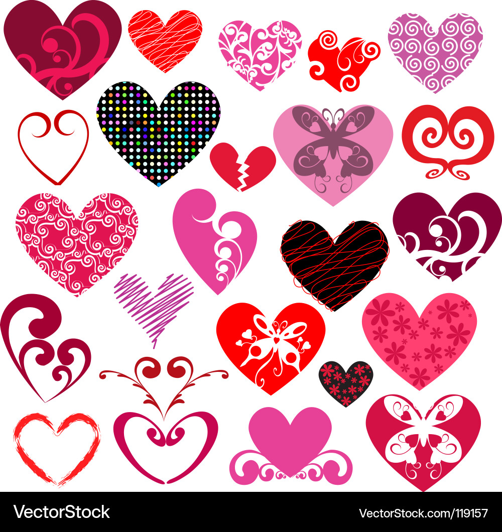 Heart designs Royalty Free Vector Image - VectorStock