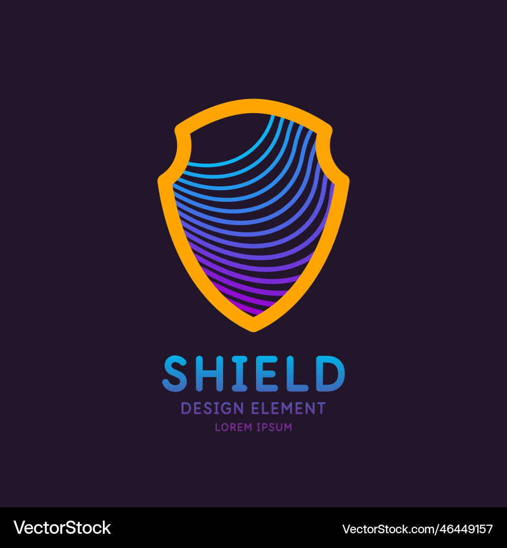 Shield a symbol of protection and reliability Vector Image