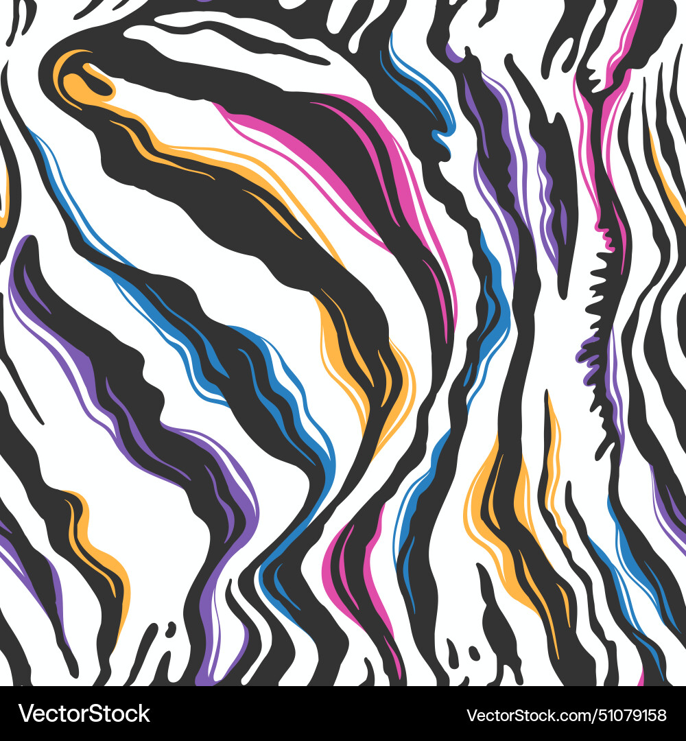 A vibrant and eye-catching zebra print pattern Vector Image