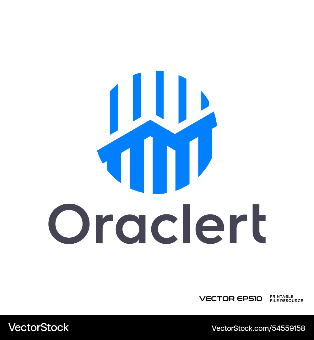 Analytics technology line logo Royalty Free Vector Image