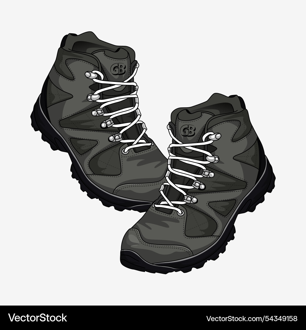 Hiking shoes Royalty Free Vector Image - VectorStock