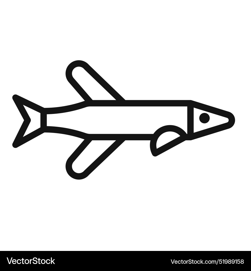 Pike icon mark in filled style Royalty Free Vector Image