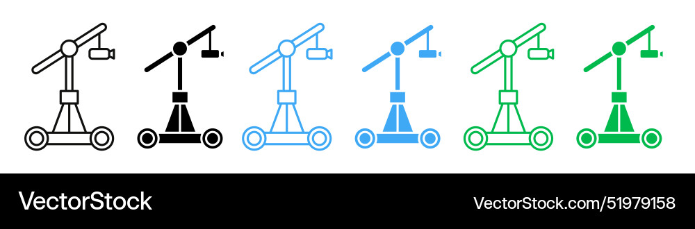 Professional video production icons featuring Vector Image