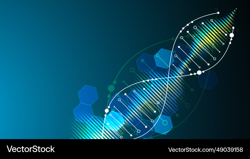 Science template wallpaper or banner with a dna Vector Image