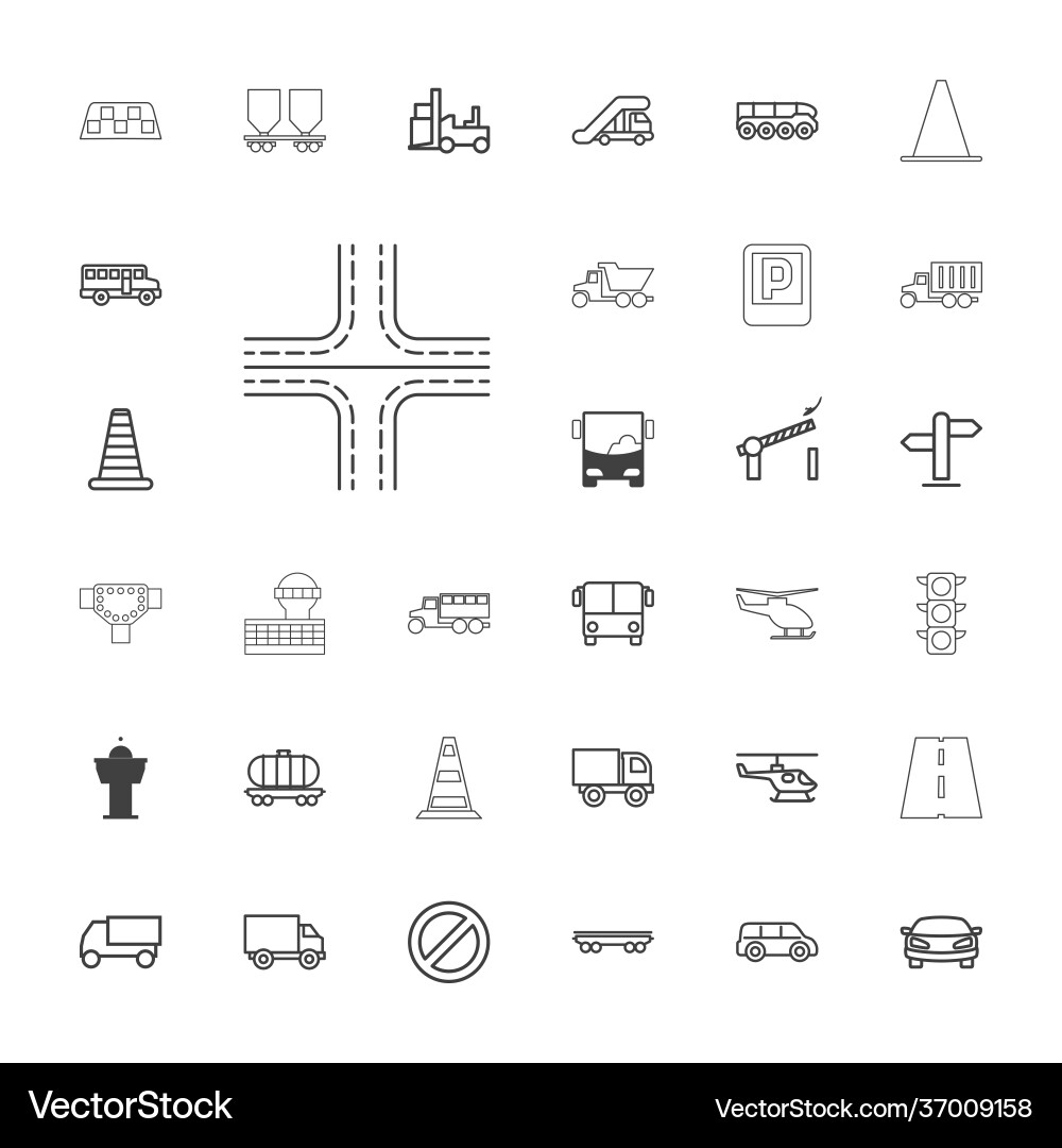 Traffic icons Royalty Free Vector Image - VectorStock