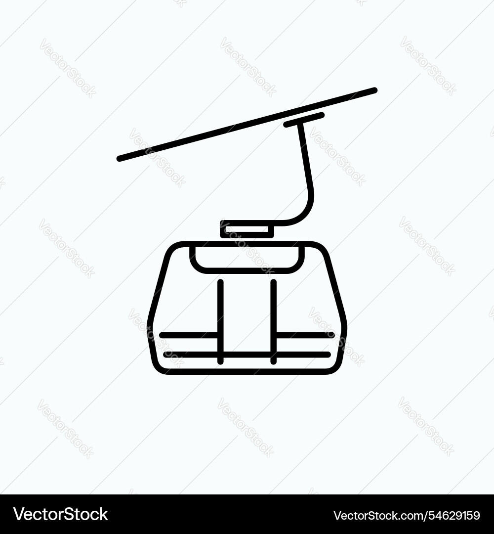 Cable car cabin Royalty Free Vector Image - VectorStock