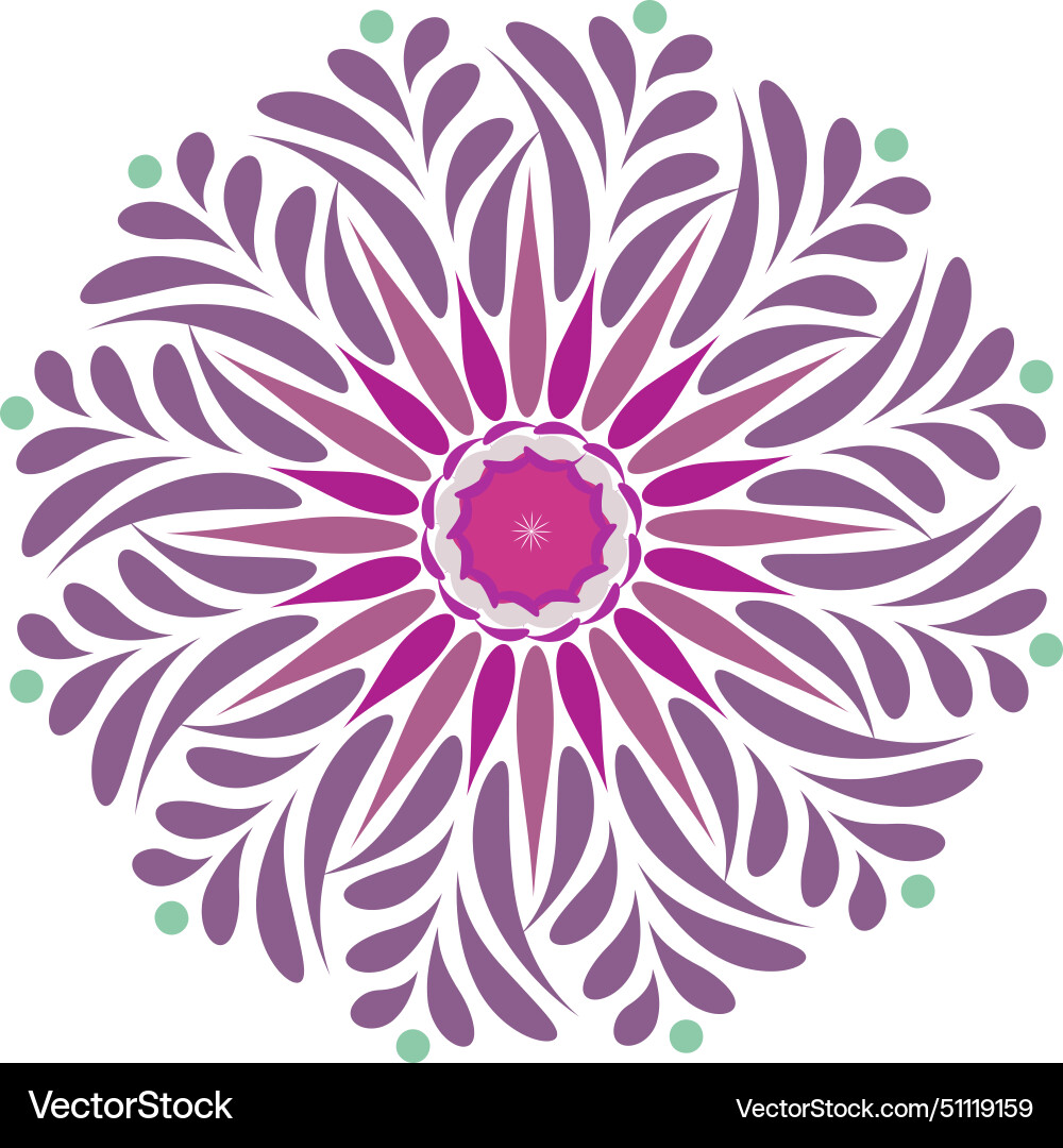 Elegant simple mandala line drawing for print Vector Image