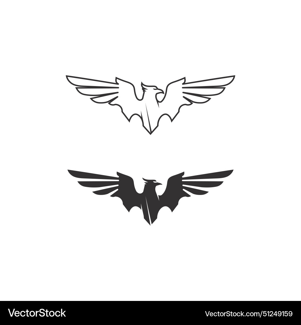 Falcon logo template Royalty Free Vector Image