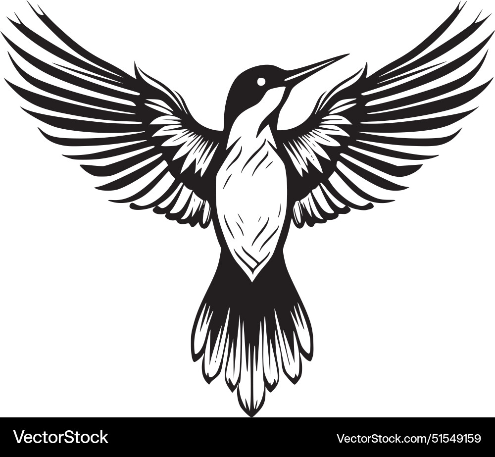 Hummingbird - minimalist and flat logo Royalty Free Vector