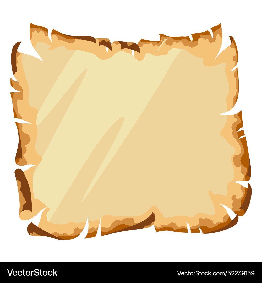 Medieval blank scroll ancient papyrus roll for Vector Image