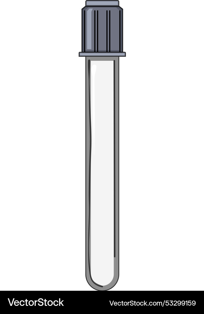 Sample blood test vial cartoon Royalty Free Vector Image