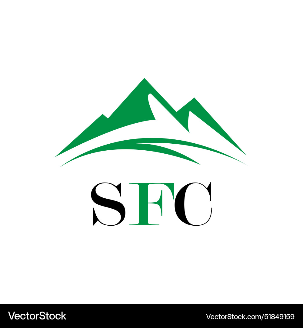 Sfc letter logo design on white background Vector Image