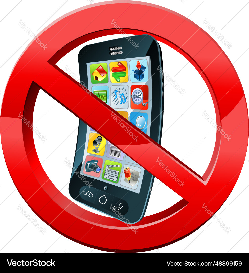 Turn off mobile phones sign Royalty Free Vector Image