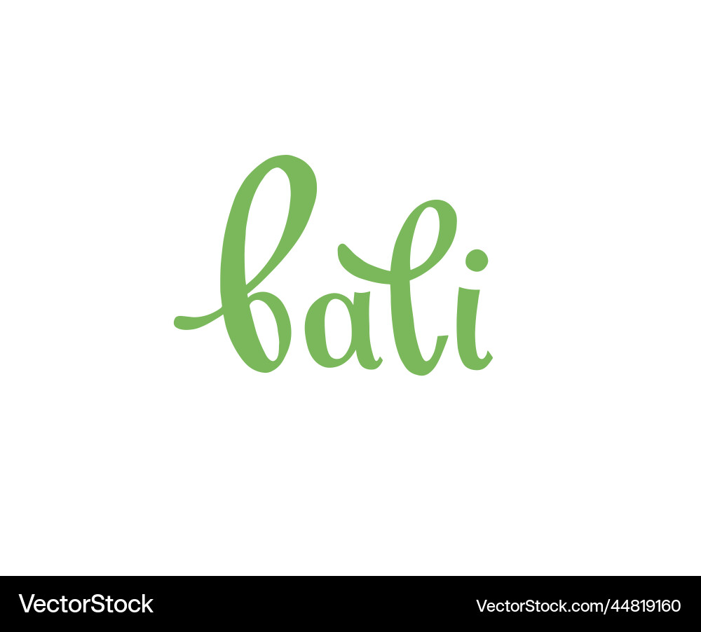 Bali Script Lettering Royalty Free Vector Image