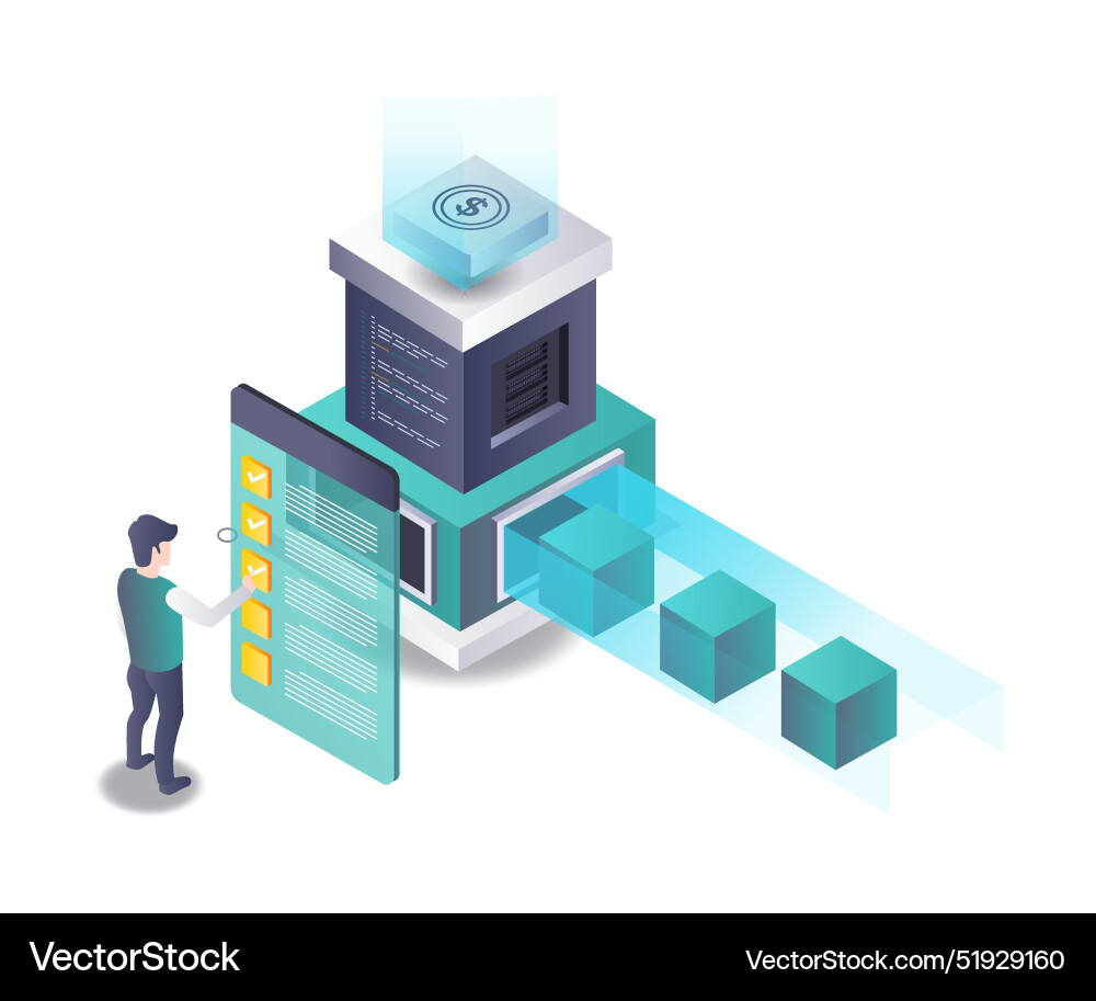 Blockchain profitability checklist for business Vector Image