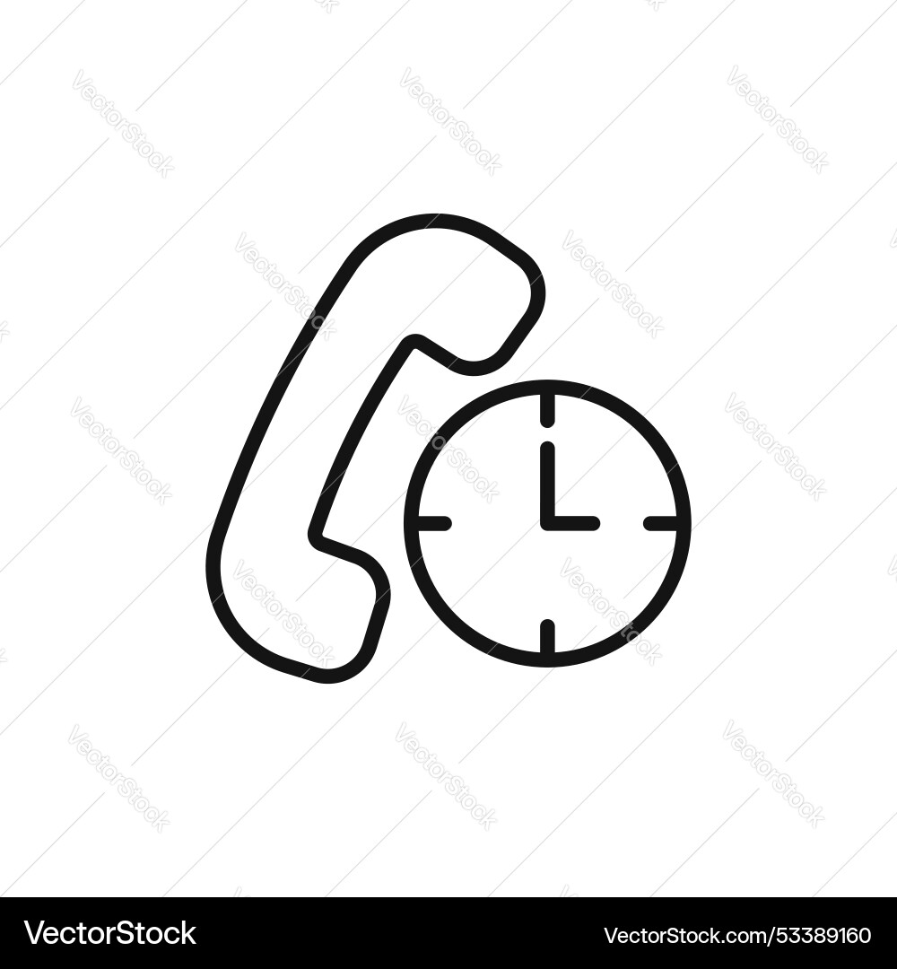 Call duration icon isolated on white background Vector Image