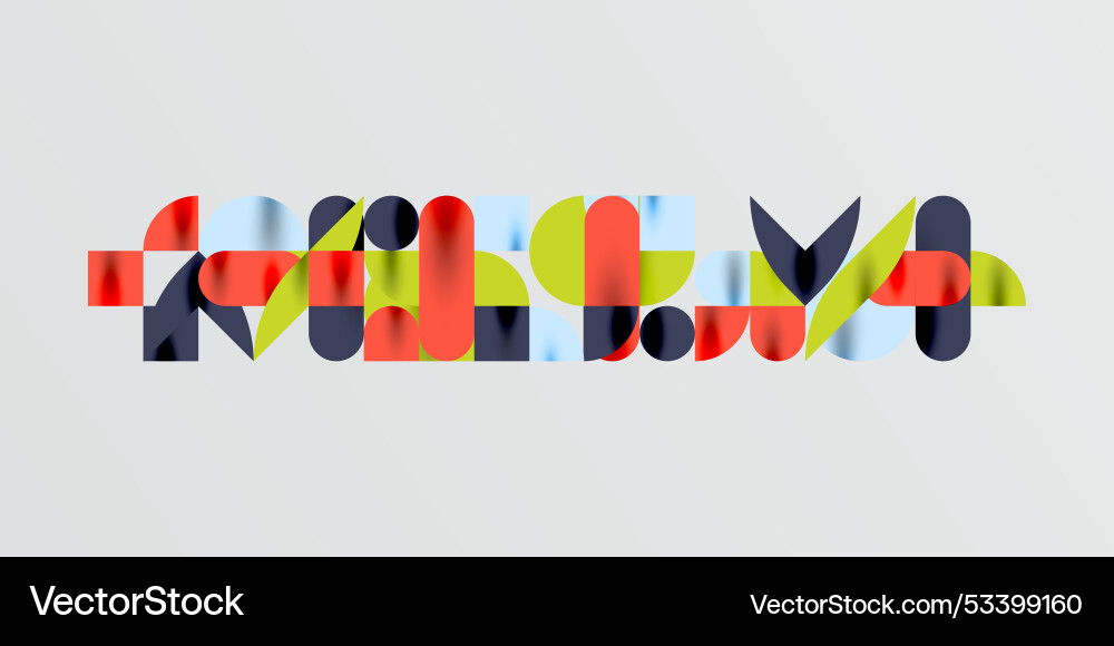 Circles semi squares and round shapes Royalty Free Vector