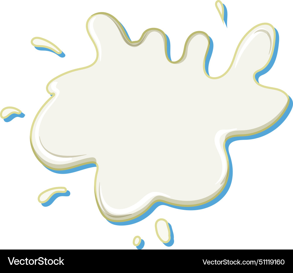Creamy milk splash cartoon Royalty Free Vector Image