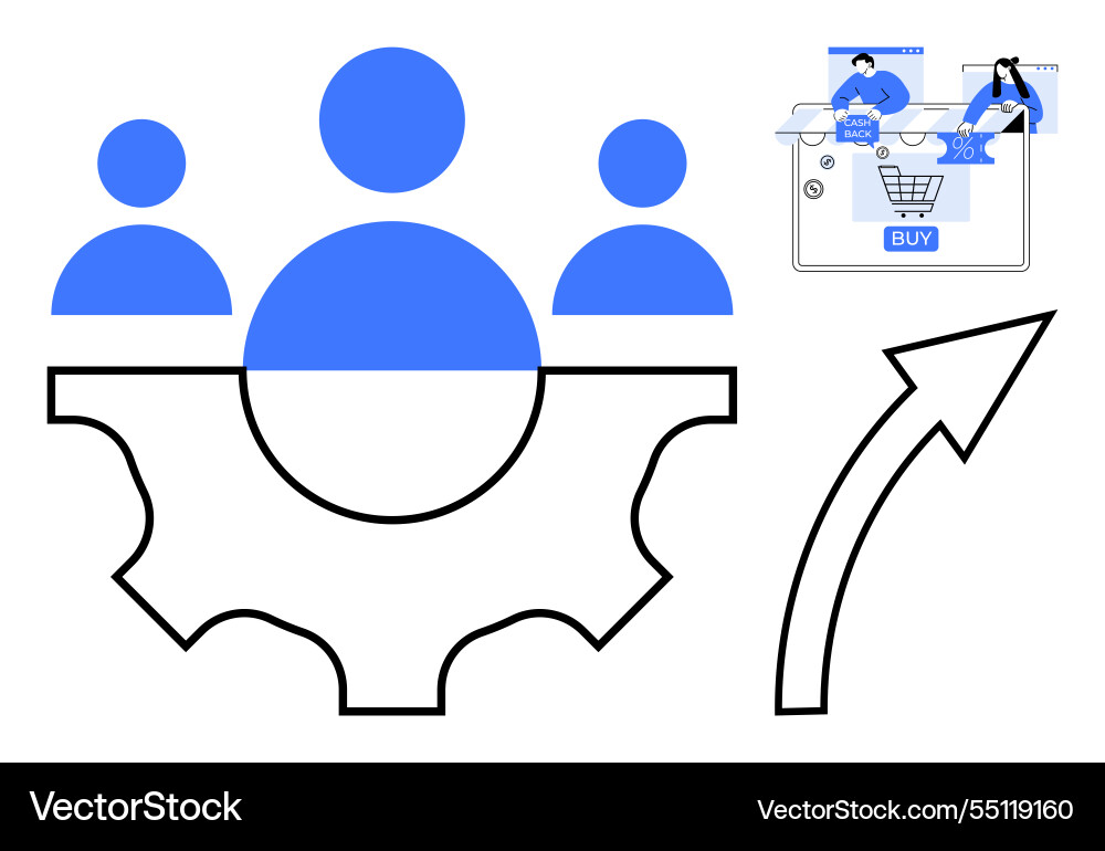 E-commerce customer relationship management Vector Image