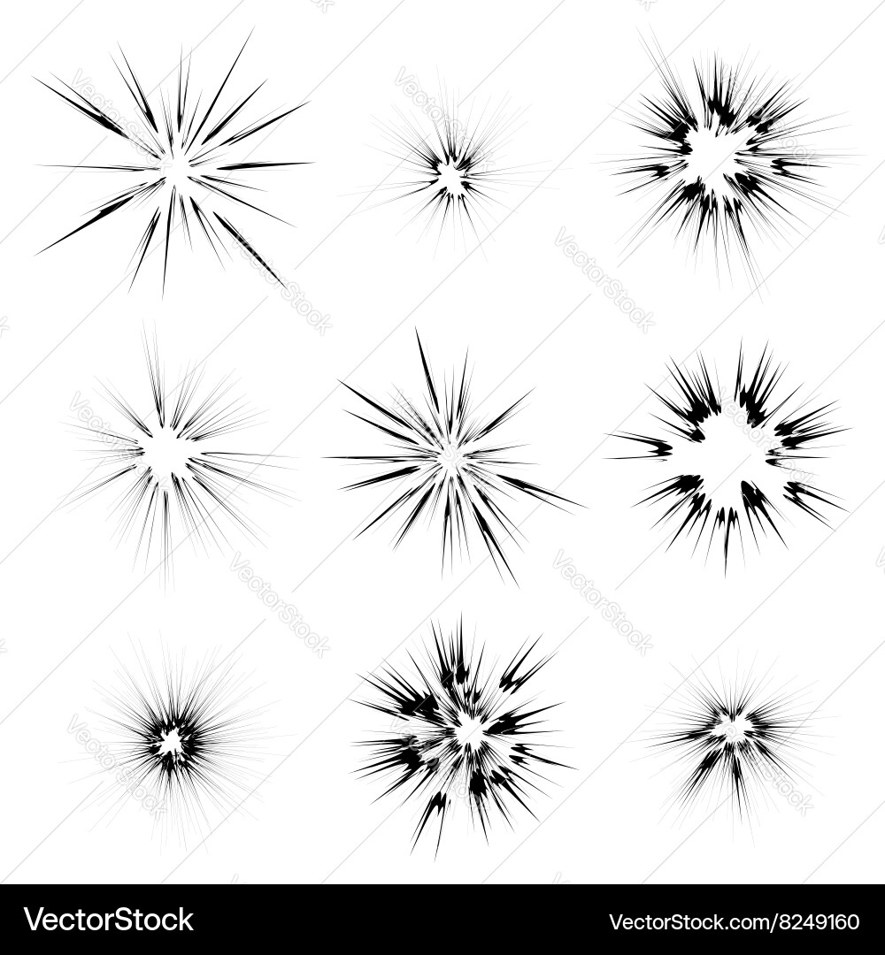 Explode flash cartoon explosion star burst Vector Image