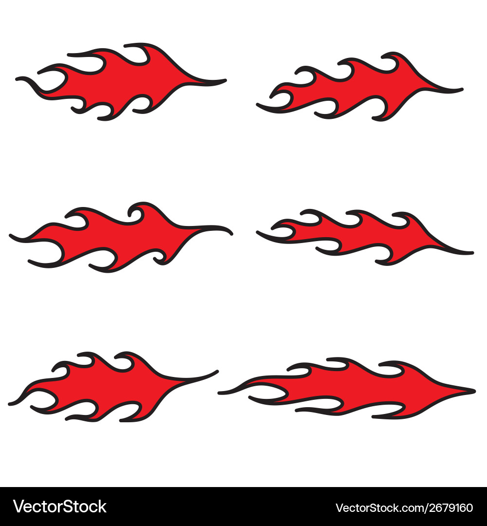 Fire streams Royalty Free Vector Image - VectorStock