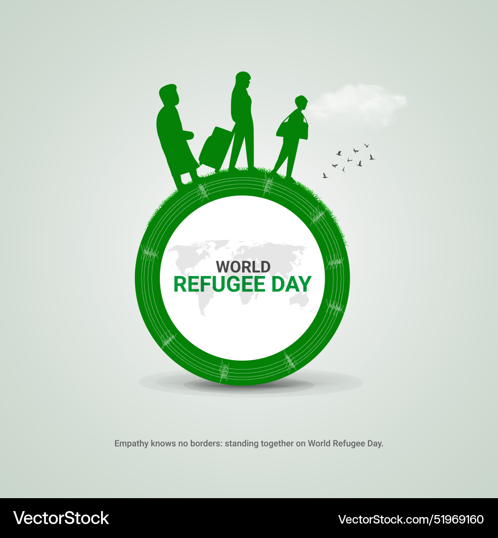 International refugee day Royalty Free Vector Image