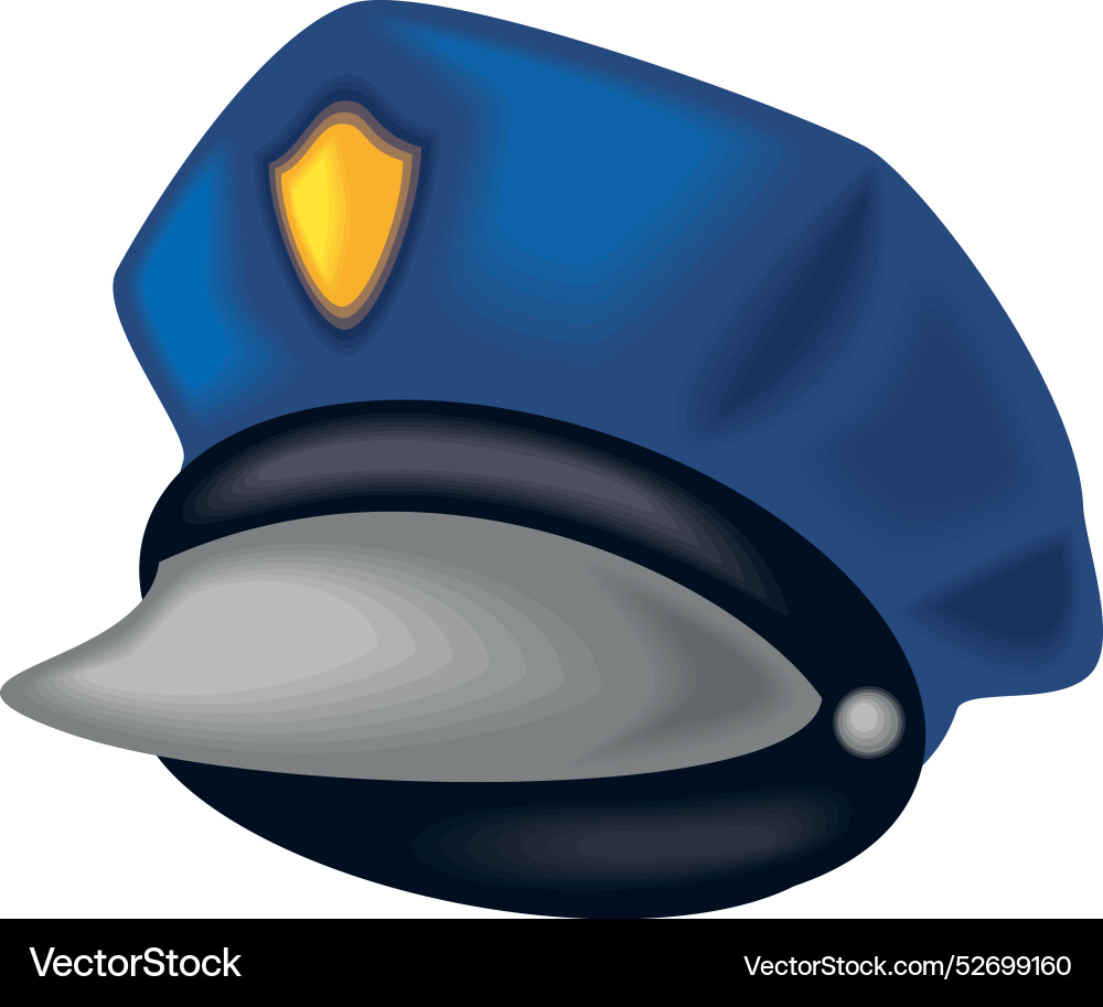 Policeman hat uniform Royalty Free Vector Image