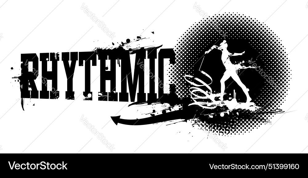 Rhythmic gymnastics banner Royalty Free Vector Image