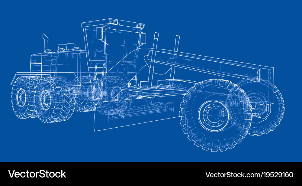 Road Grader Equipment Royalty Free Vector Image