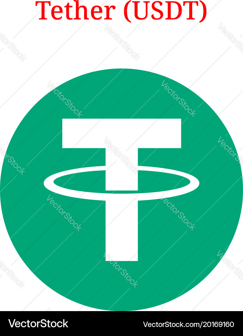 Tether usdt logo Royalty Free Vector Image - VectorStock