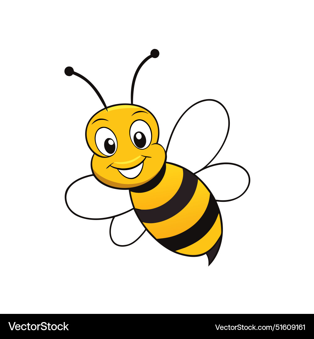 Bee smiles icon Royalty Free Vector Image - VectorStock