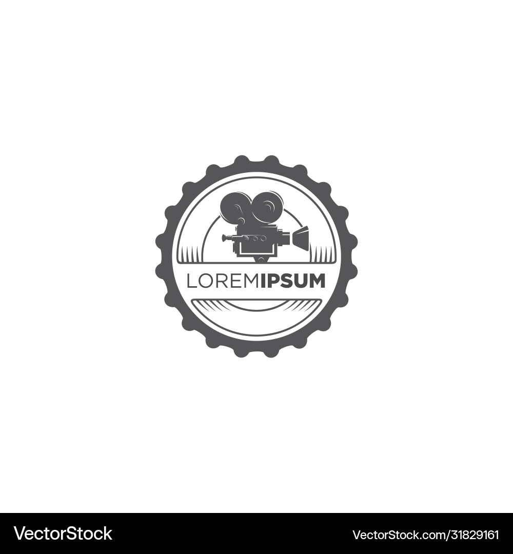 Camera services logo Royalty Free Vector Image