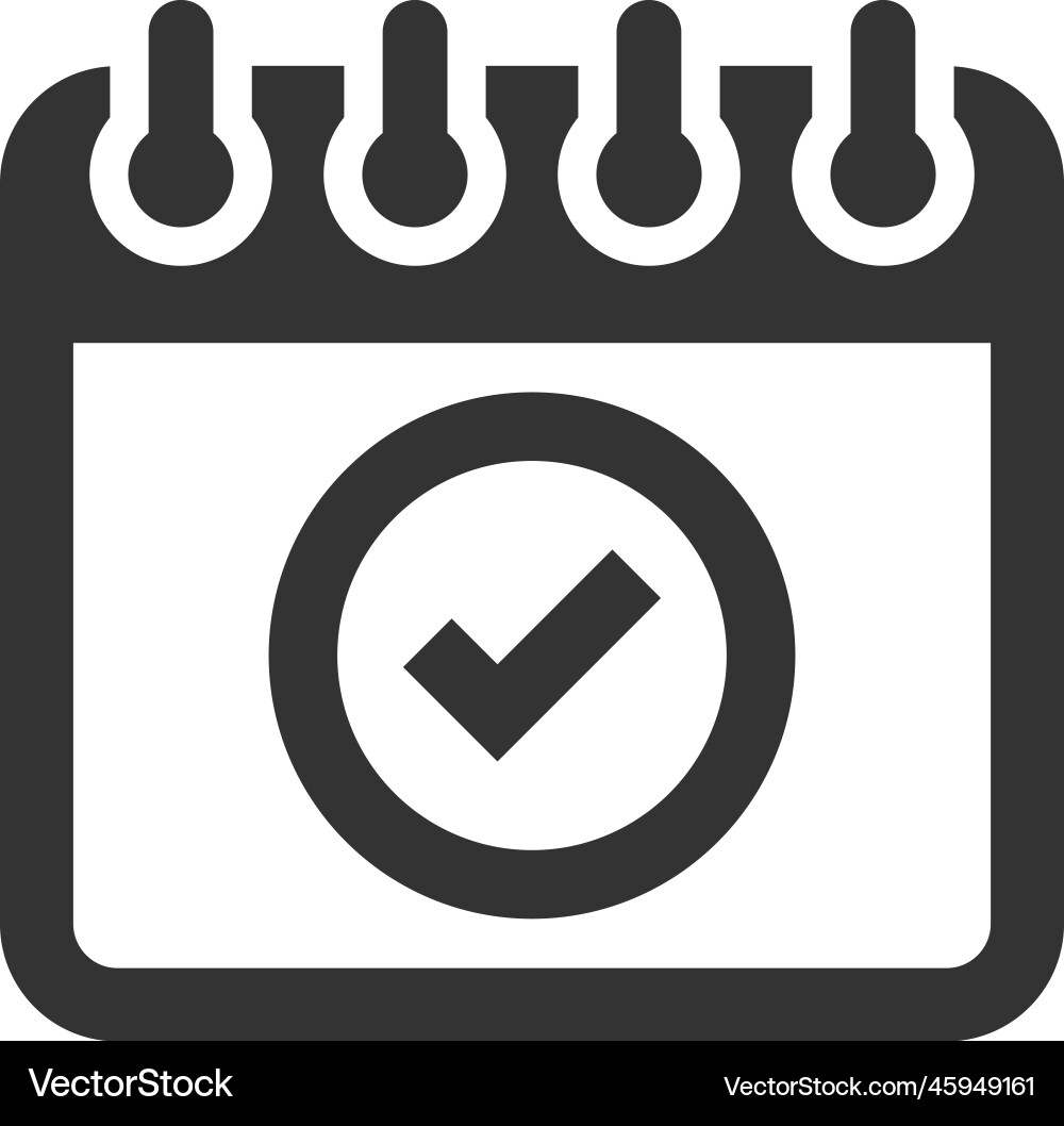Check date icon Royalty Free Vector Image - VectorStock