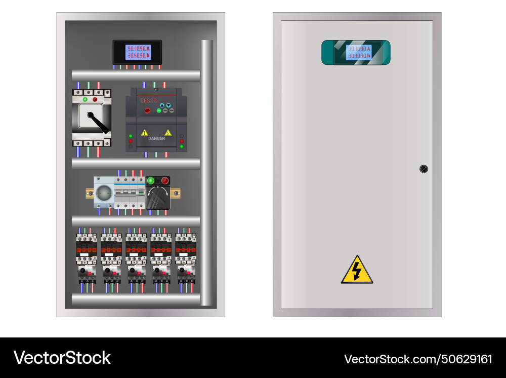 Control panel production Royalty Free Vector Image