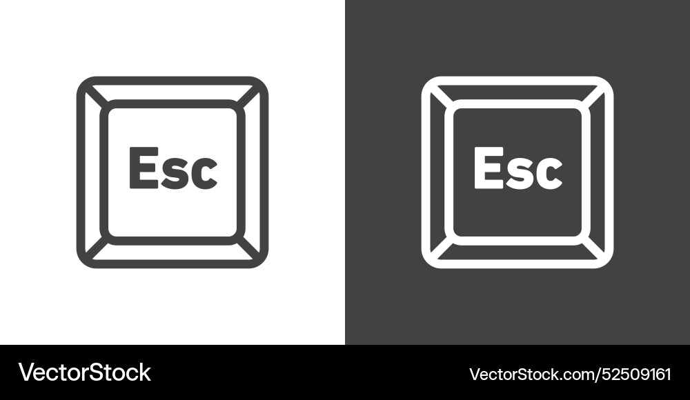 Esc icon Royalty Free Vector Image - VectorStock