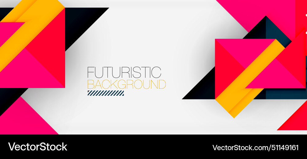 Futuristic logo design with colorful triangles Vector Image