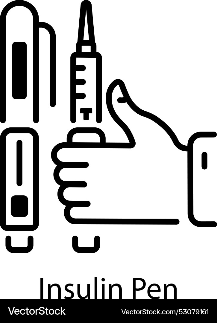 Insulin pen Royalty Free Vector Image - VectorStock