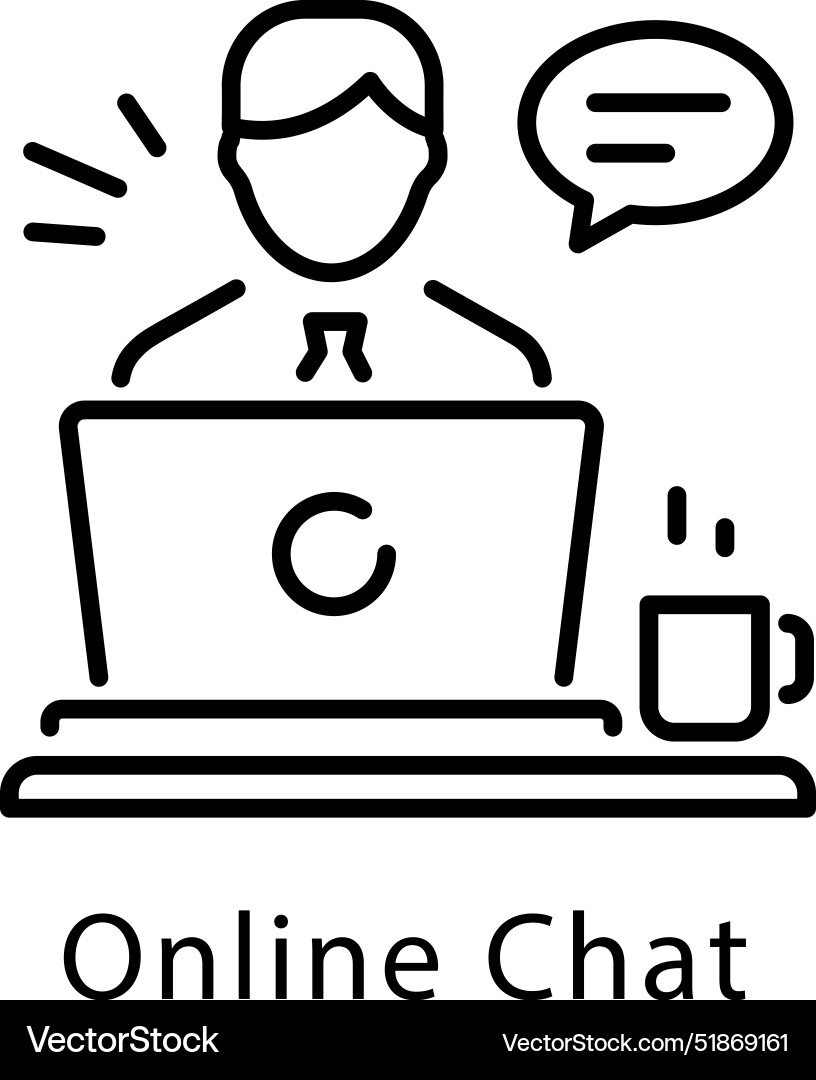 Online chat Royalty Free Vector Image - VectorStock