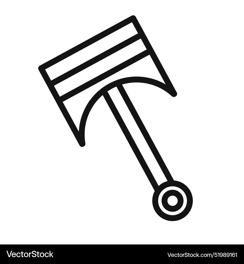 Piston icon mark in filled style Royalty Free Vector Image