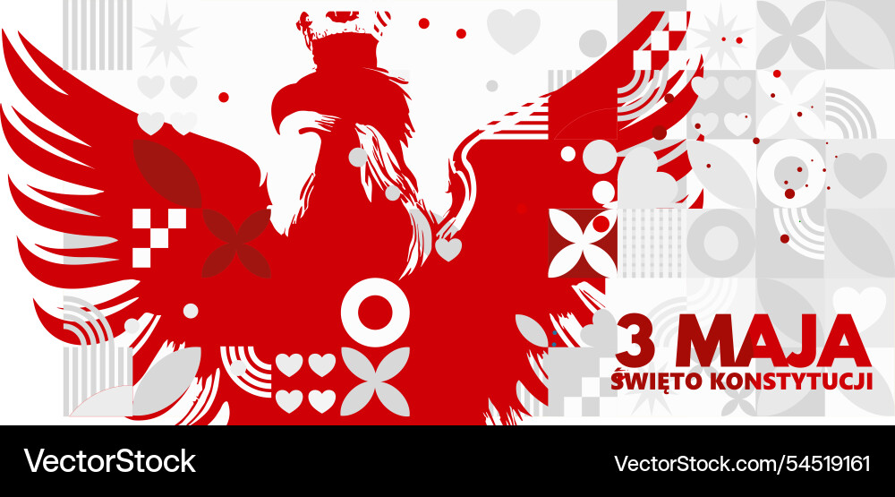 Poland Constitution Day May 3 Flag Royalty Free Vector Image