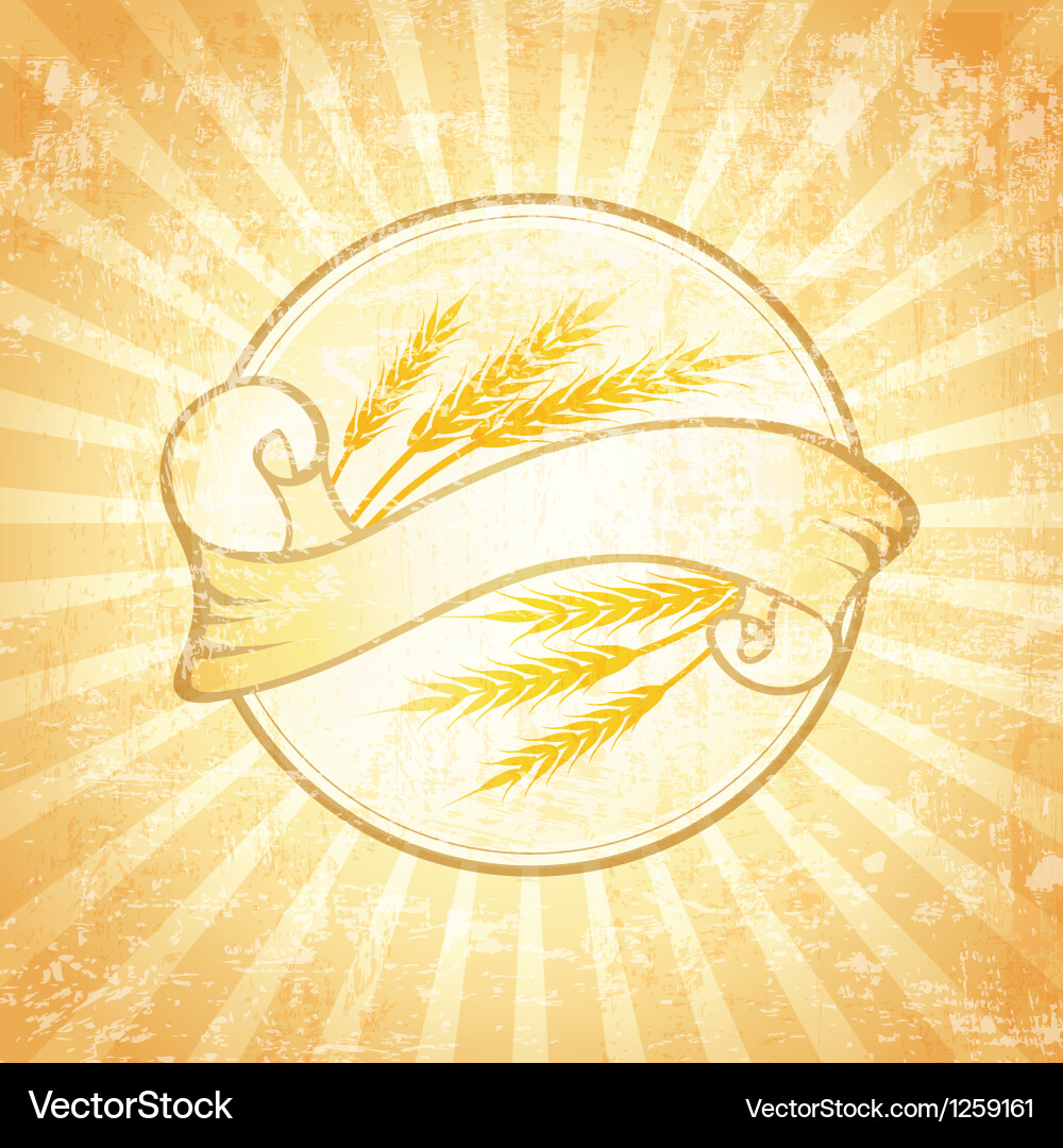 Wheat label background Royalty Free Vector Image