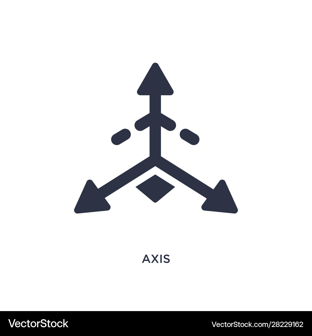 Axis-Symbol auf weißem Hintergrund einfaches Element aus