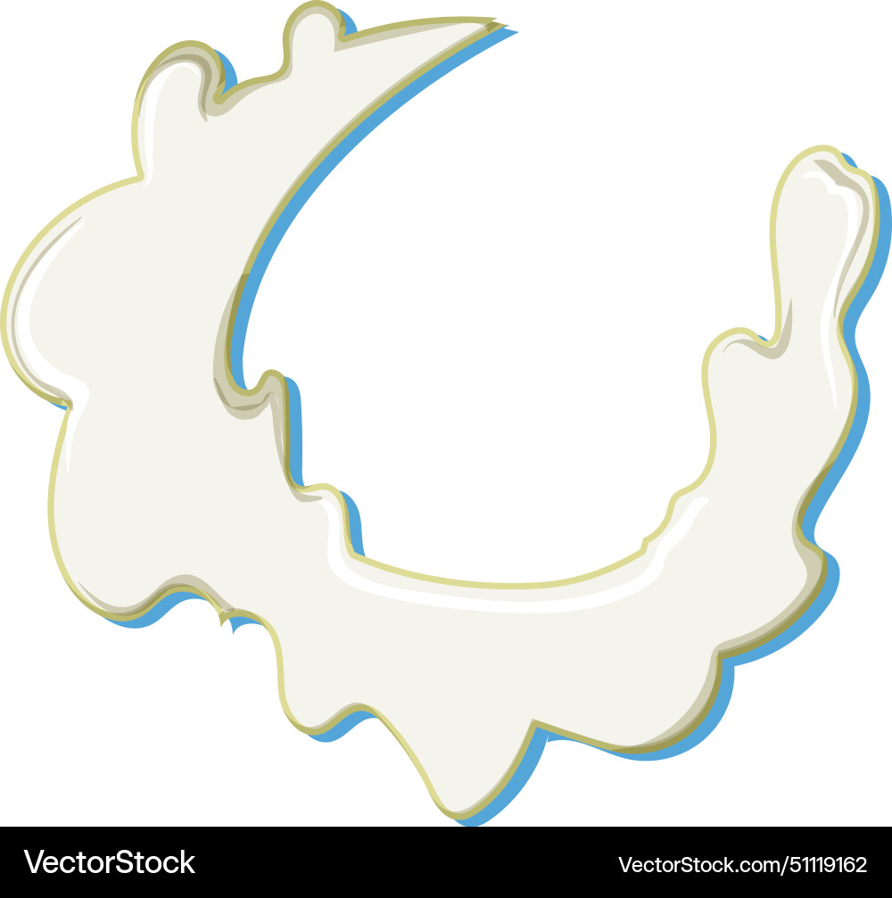 Glass milk splash cartoon Royalty Free Vector Image