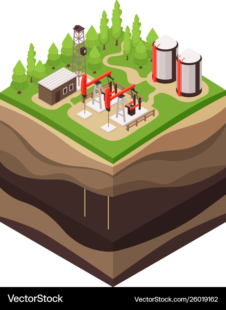 Ground layers geology composition Royalty Free Vector Image