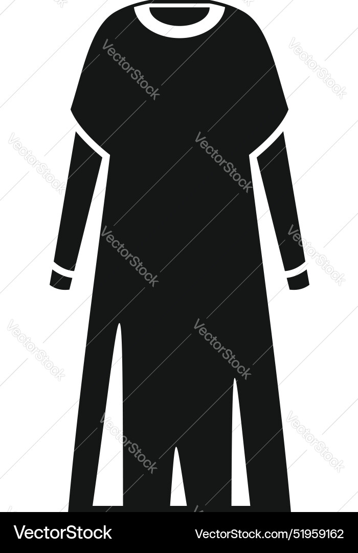 Long sleeve dress icon simple style Royalty Free Vector