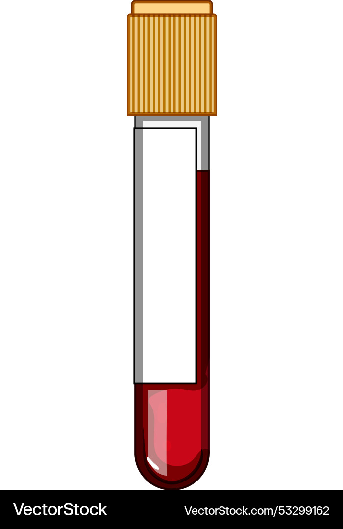 Plasma-Bluttest vial cartoon Lizenzfreies Vektorbild