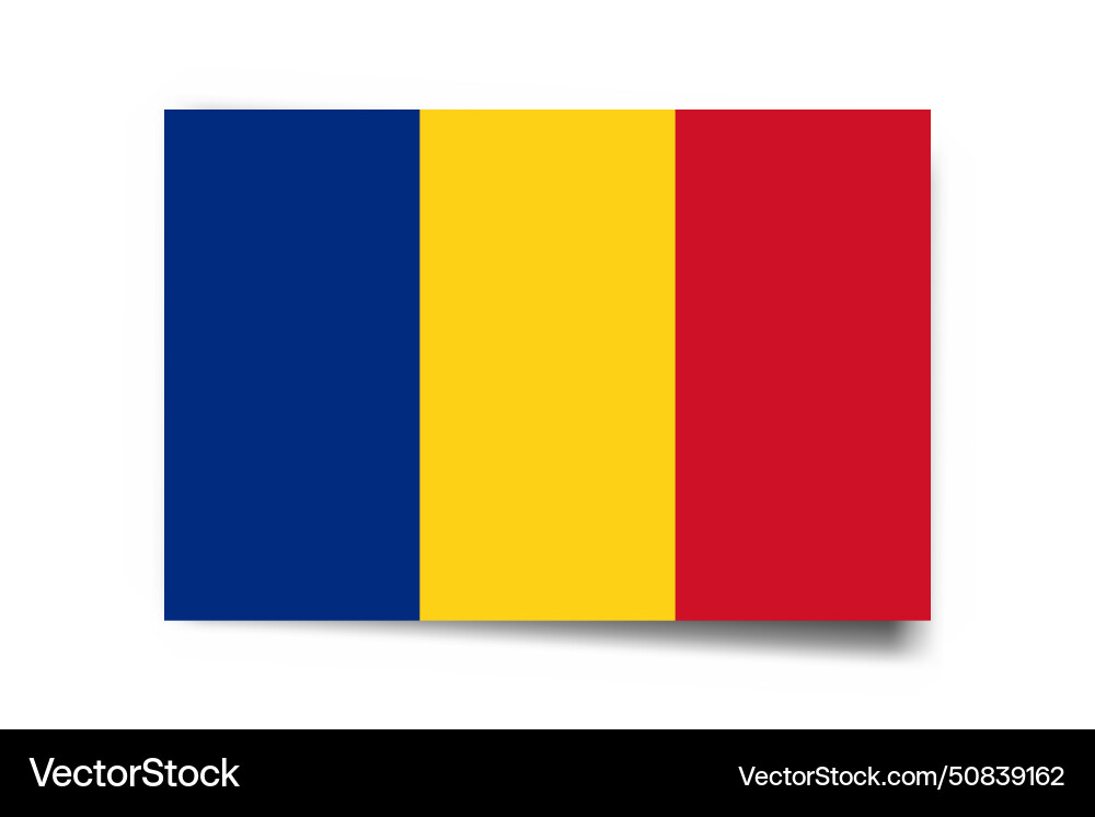 Rectangle flag of romania Royalty Free Vector Image