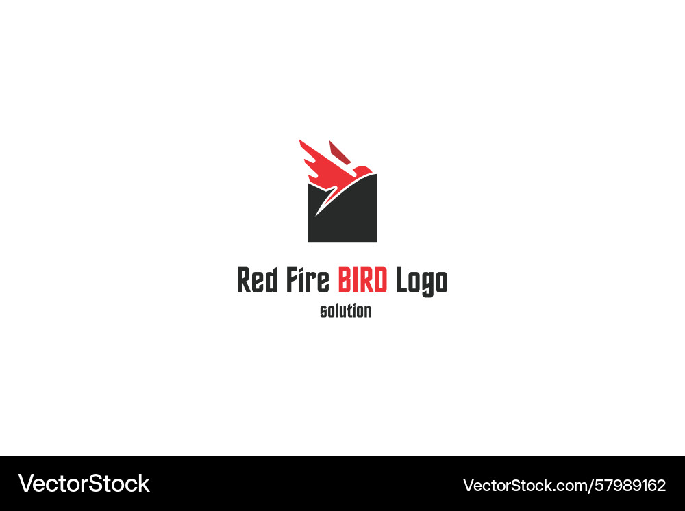 Red fire bird logo Royalty Free Vector Image - VectorStock