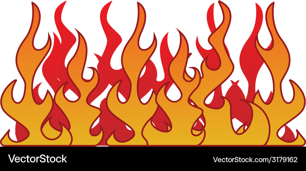 Retro flame Royalty Free Vector Image - VectorStock