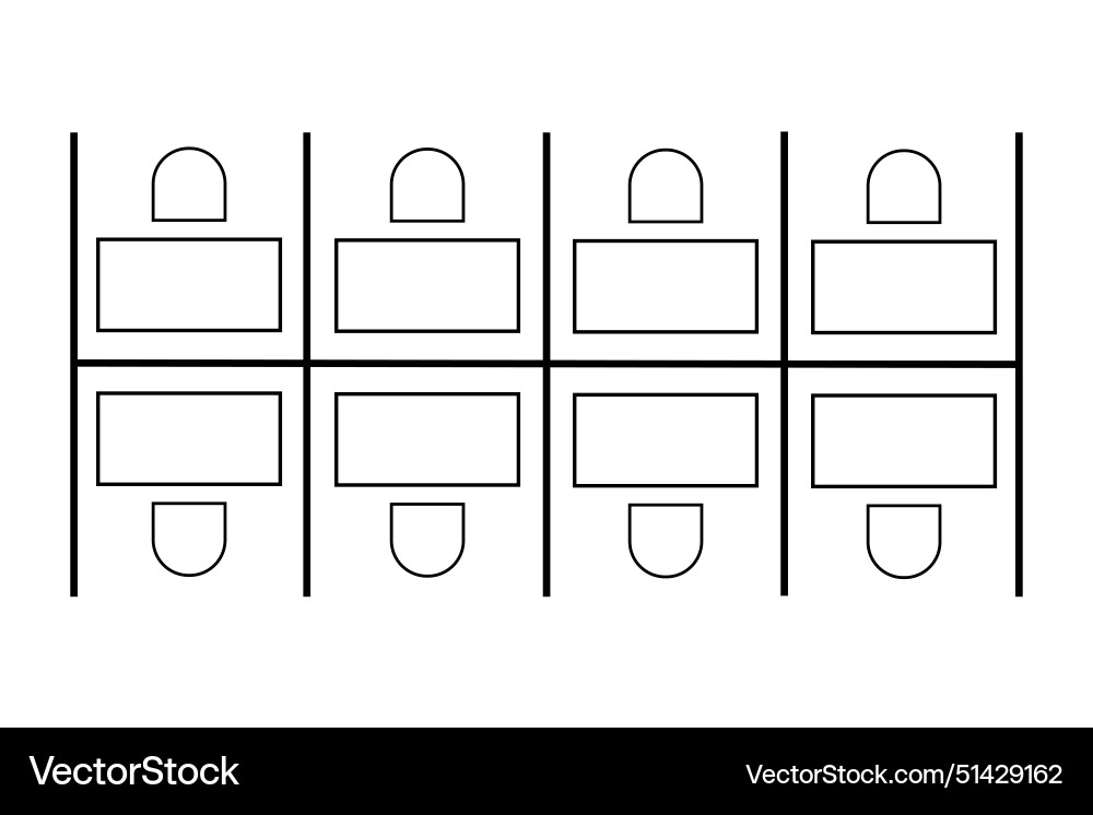 Seating arrangement in a business workspace Vector Image